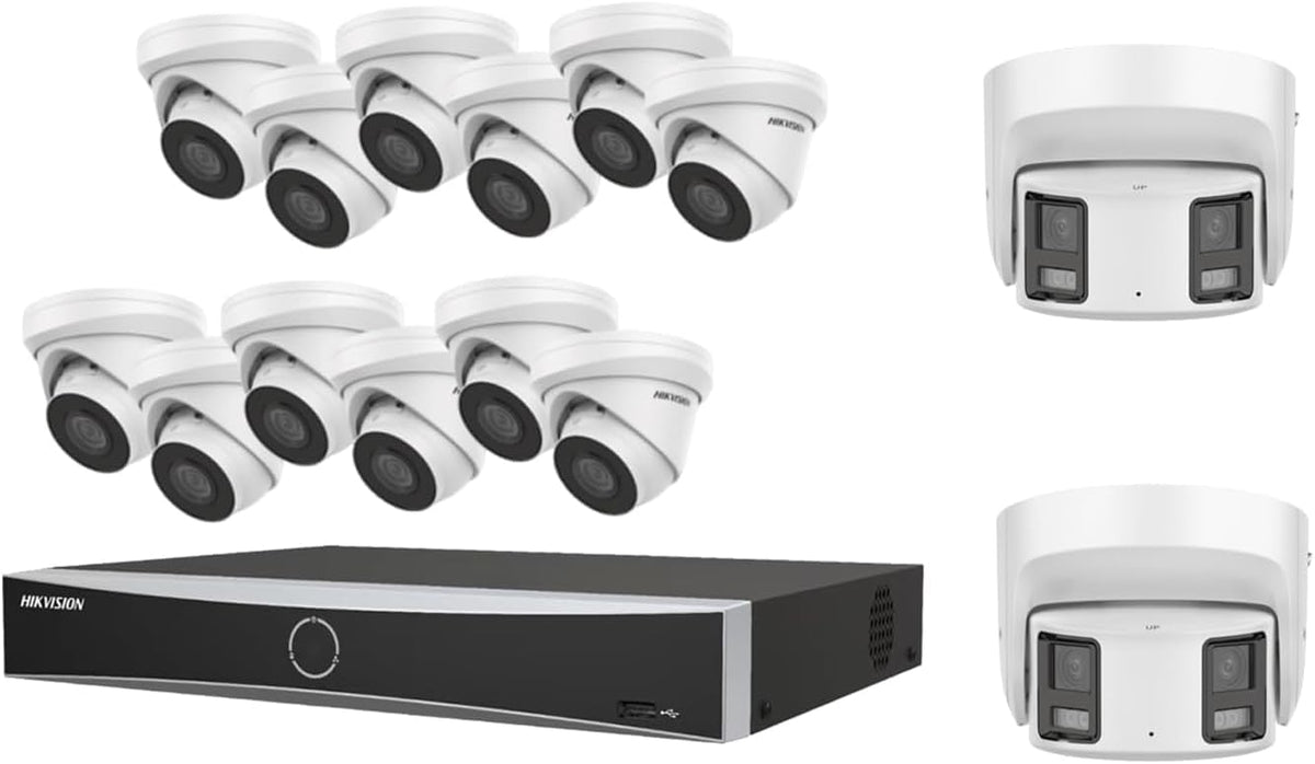 Hikvision IP Camera System, 8MP NVR Kit, 16 Channel 4K NVR 4TB with 12 ...