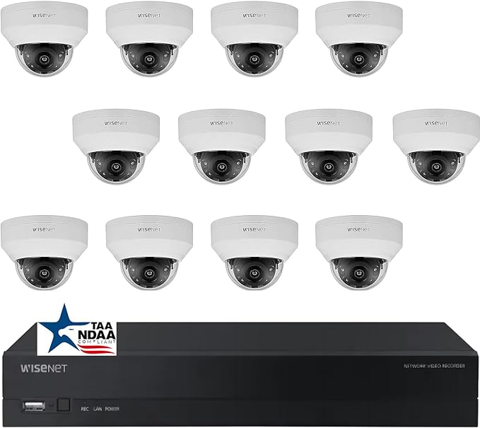 Hanwha Wisenet A-Series 16 Channel PoE IP Camera System, NDAA TAA Comp ...