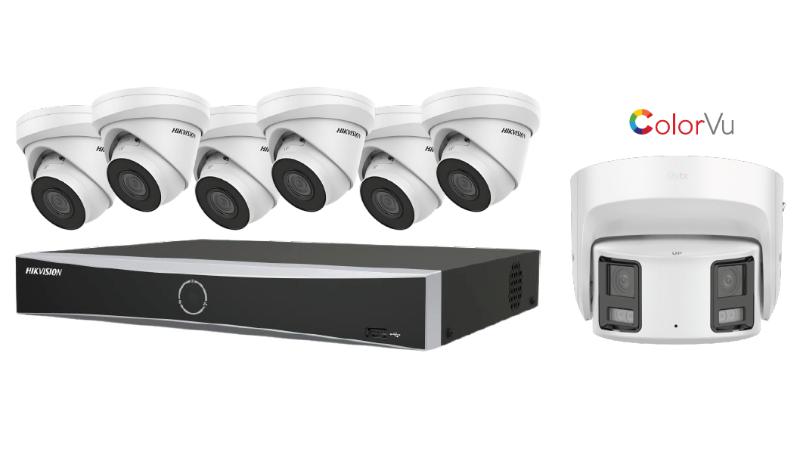 Hikvision IP Camera System, 8MP NVR Kit, 8 Channel 4K NVR 2TB with 6 x ...